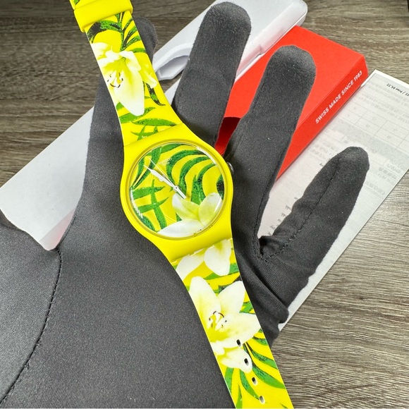 Swatch | Accessories | New Swatch Limbo Dance Yellowgreen Dial Plastic ...
